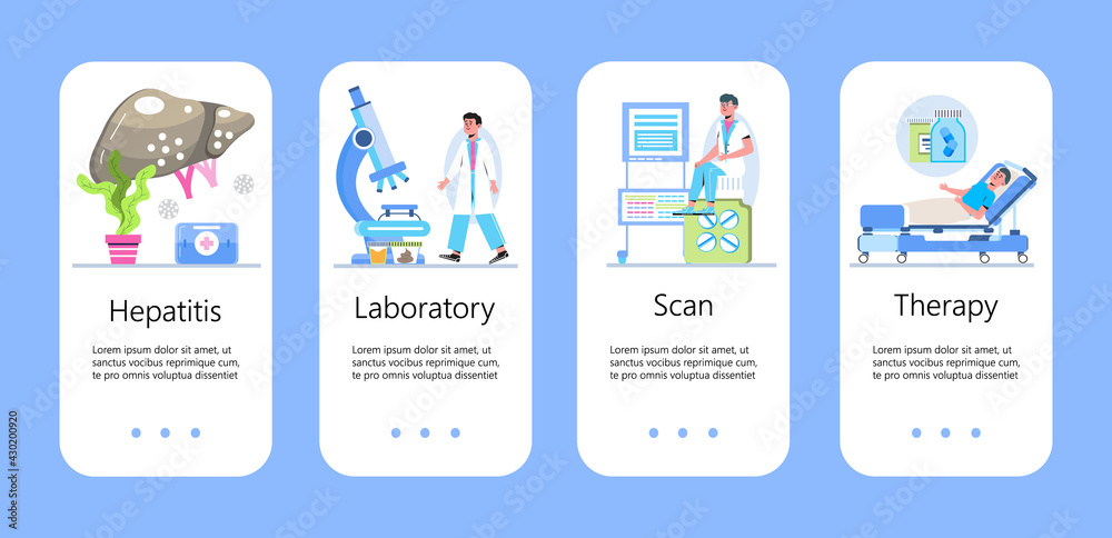Hepatologist vector for medical mobile website, app landing page ...