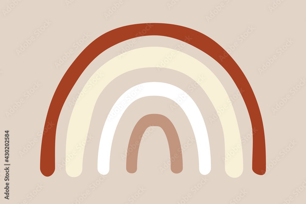 Muted Earth tone rainbow image. Clipart image Stock Vector | Adobe Stock
