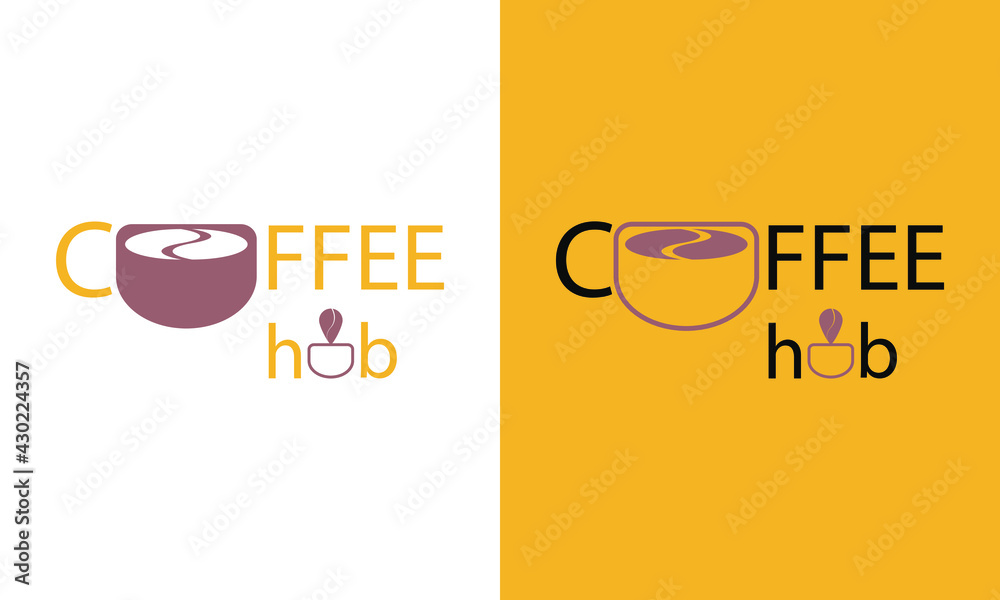 Coffee Hub logo . Coffee shop logo . vector concept of coffee shop ...