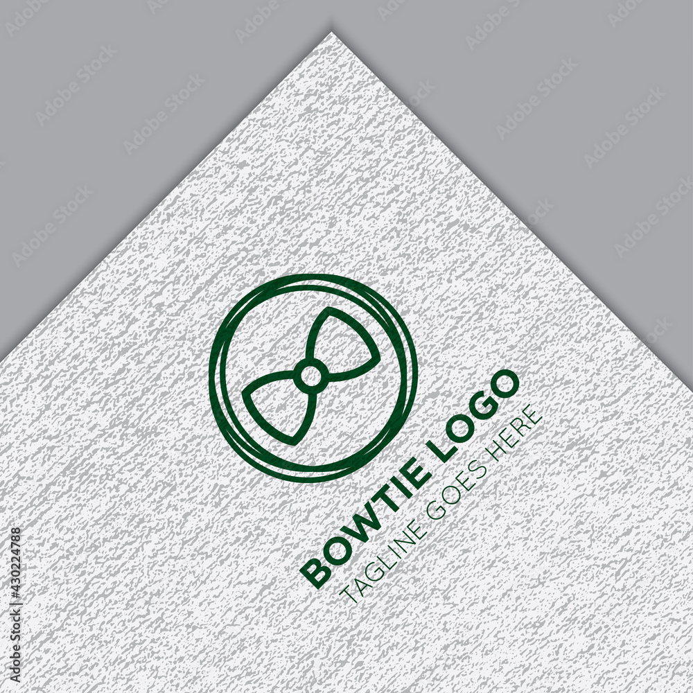 bowtie logo and icon vector with texture mock up illustration design ...