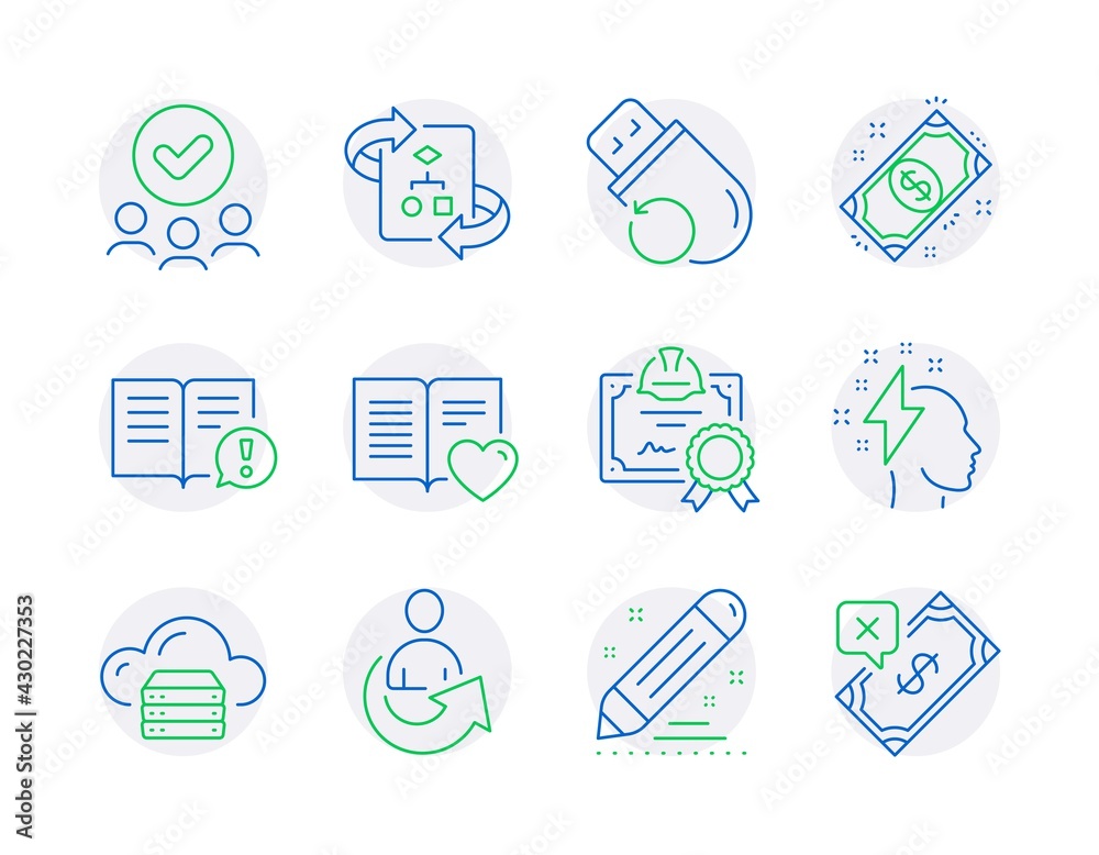Education icons set. Included icon as Payment, Flash memory, Brand ...