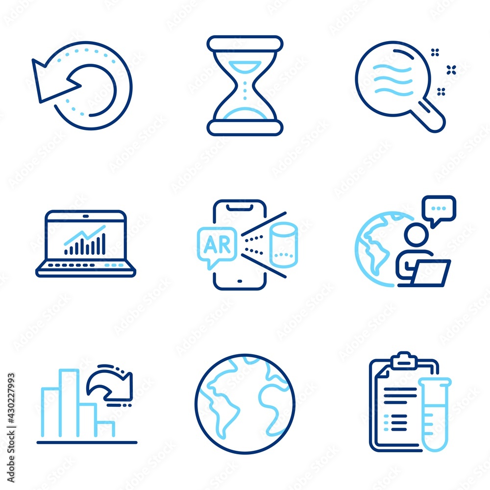 Science icons set. Included icon as Decreasing graph, Skin condition ...