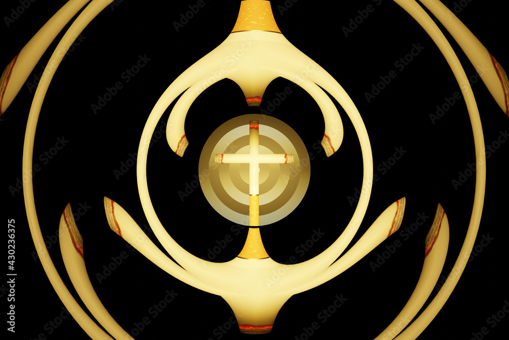 Illustrazione Stock Abstract composition in the form of a cross of ...