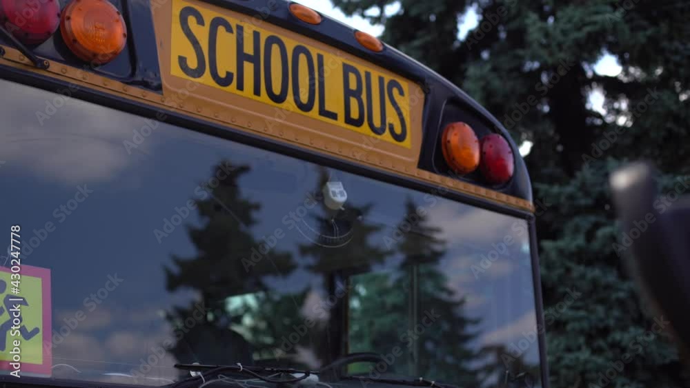 school bus lettering, school bus sign. Stock Video | Adobe Stock
