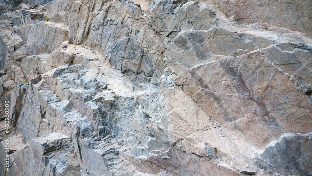 Pared rocosa con capas geológicas en Asturias Stock Photo | Adobe Stock