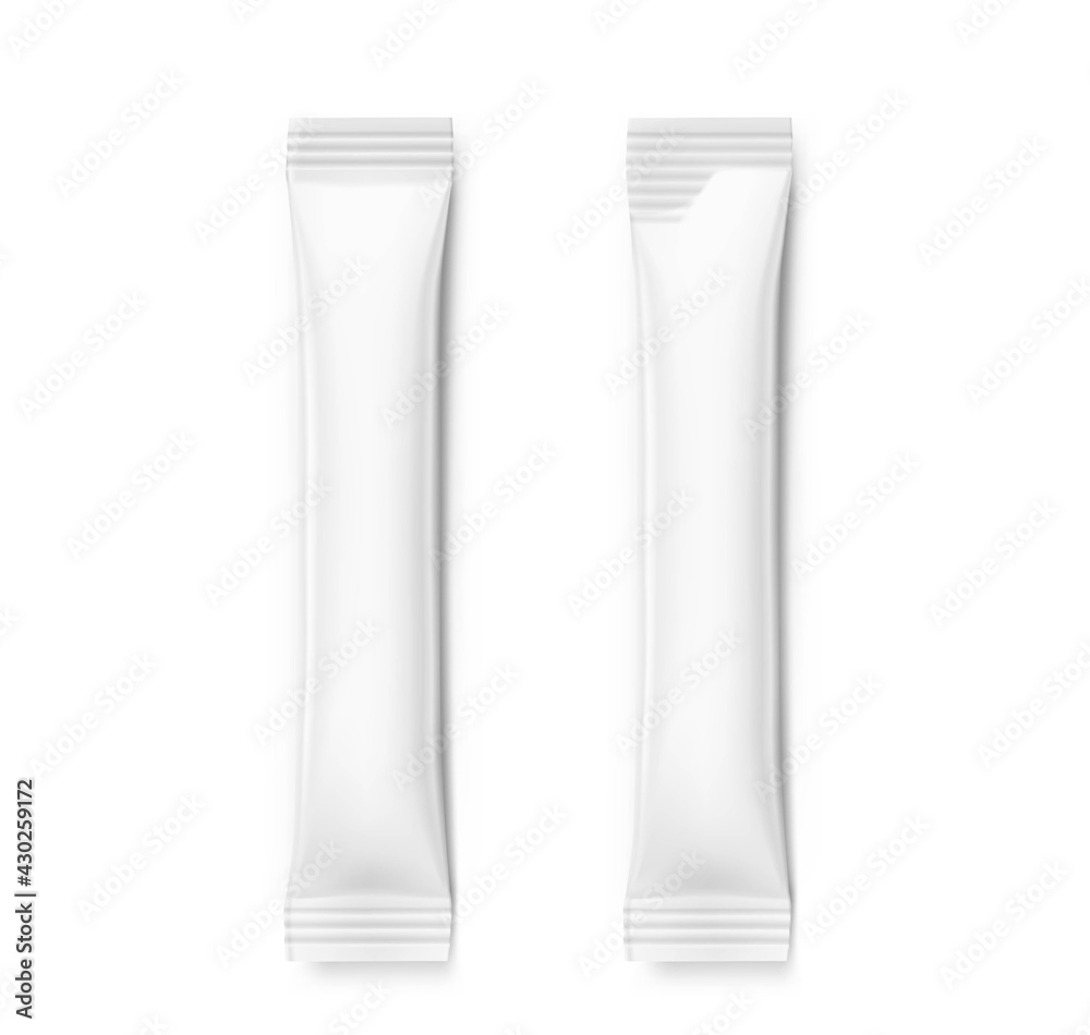 Universal black packaging stick mockups. Vector illustration isolated ...