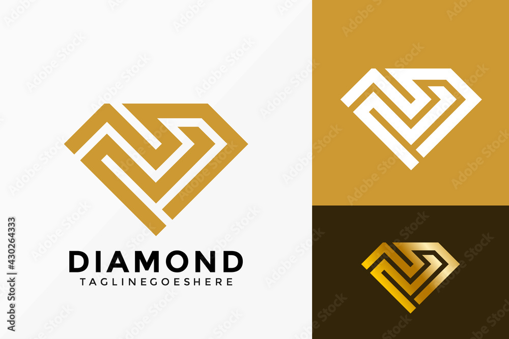 Abstract N Diamond Logo Vector Design. Brand Identity emblem, designs ...