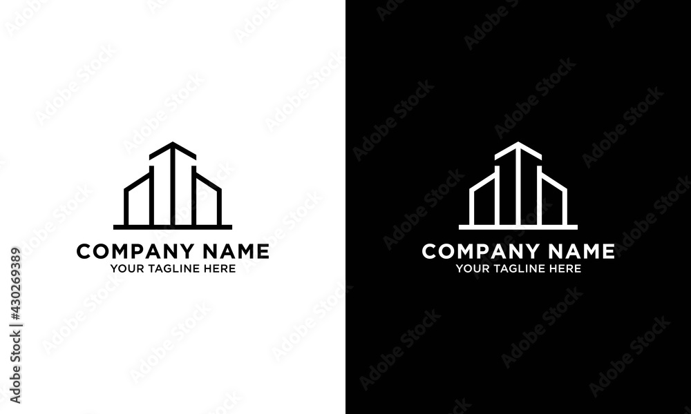 arrow up building logo design inspiration Stock Vector | Adobe Stock