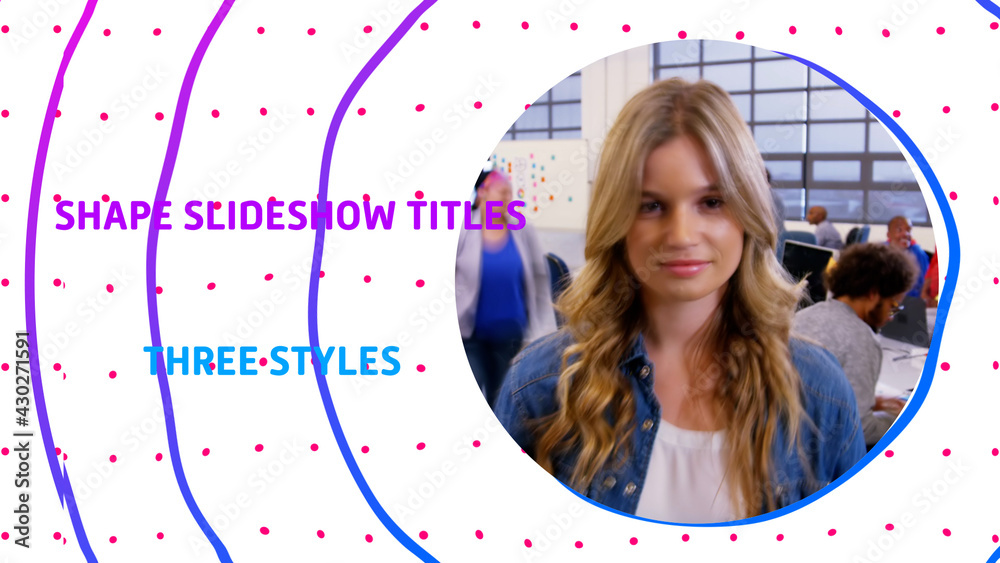 Shape Slideshow Titles Stock Template | Adobe Stock