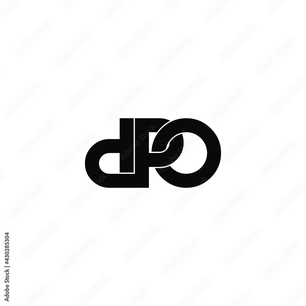 dpo letter original monogram logo design Stock Vector | Adobe Stock