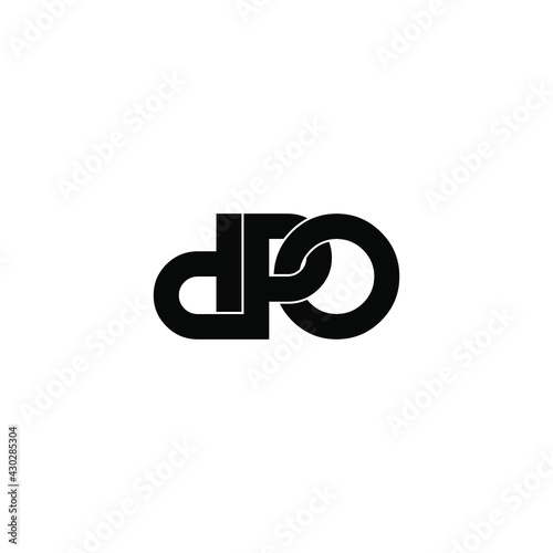 dpo letter original monogram logo design Stock Vector | Adobe Stock