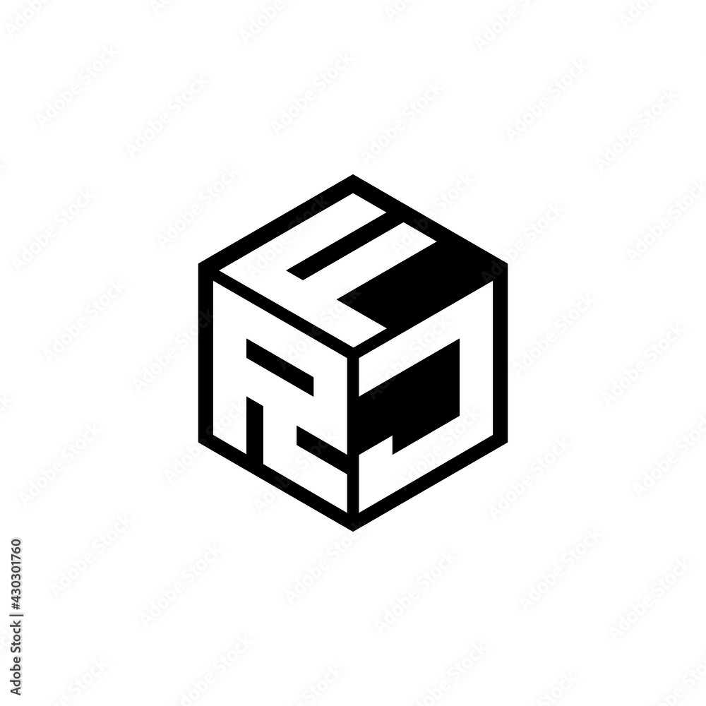 RJF letter logo design with white background in illustrator, vector ...