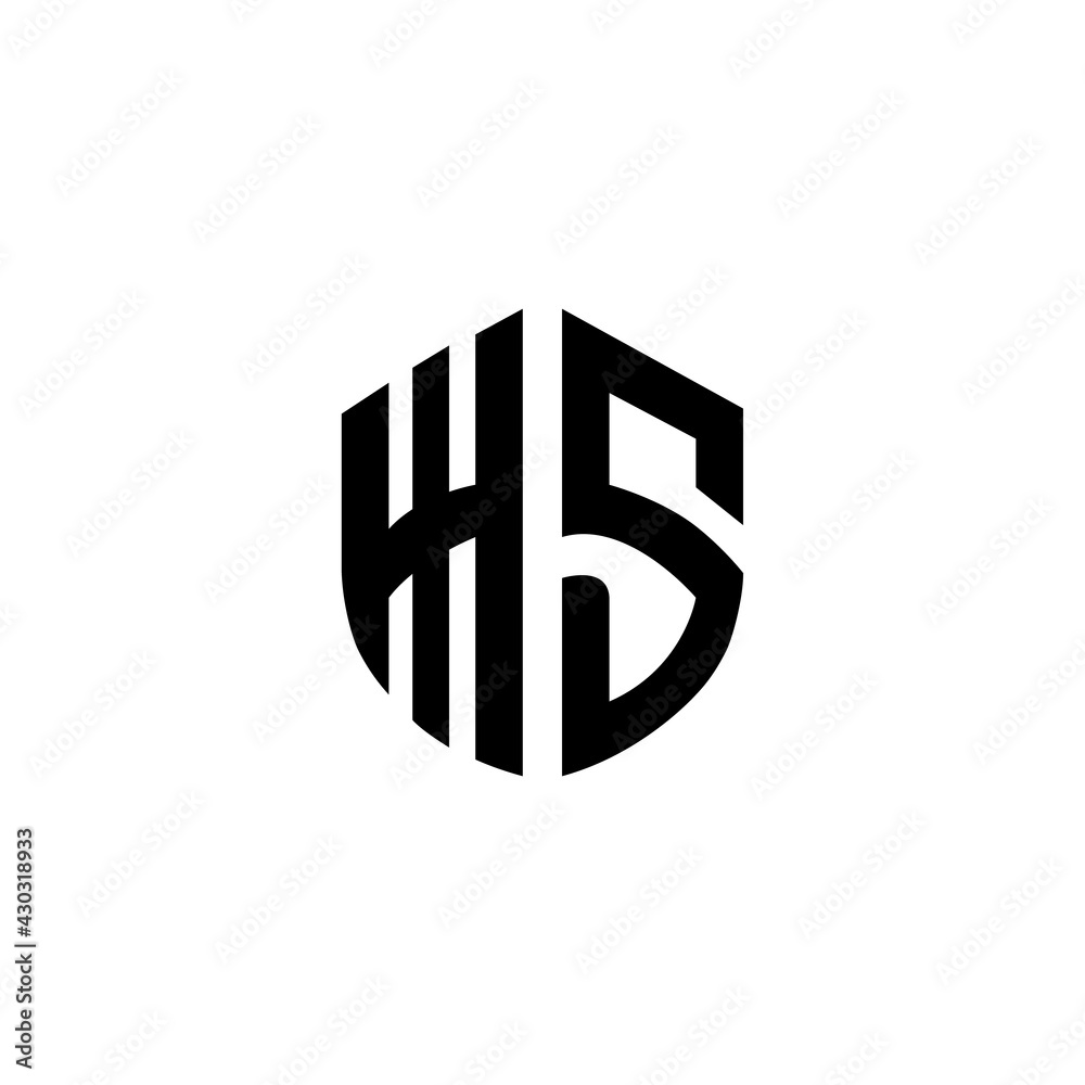 Vecteur Stock hexagonal hs monogram logo, letter hs logo, 3d graphic of ...