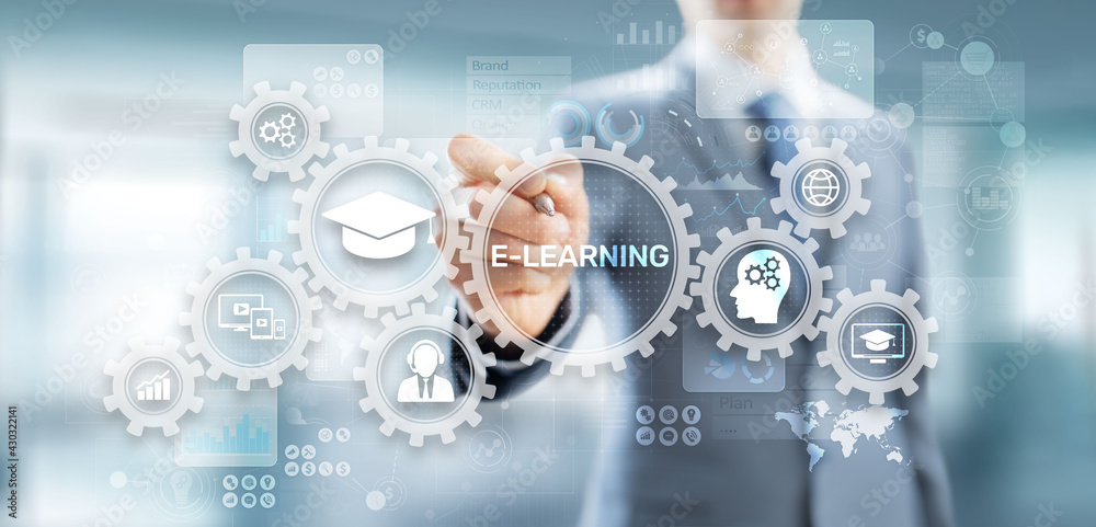 E-learning, Online education, internet studying. Business, technology ...