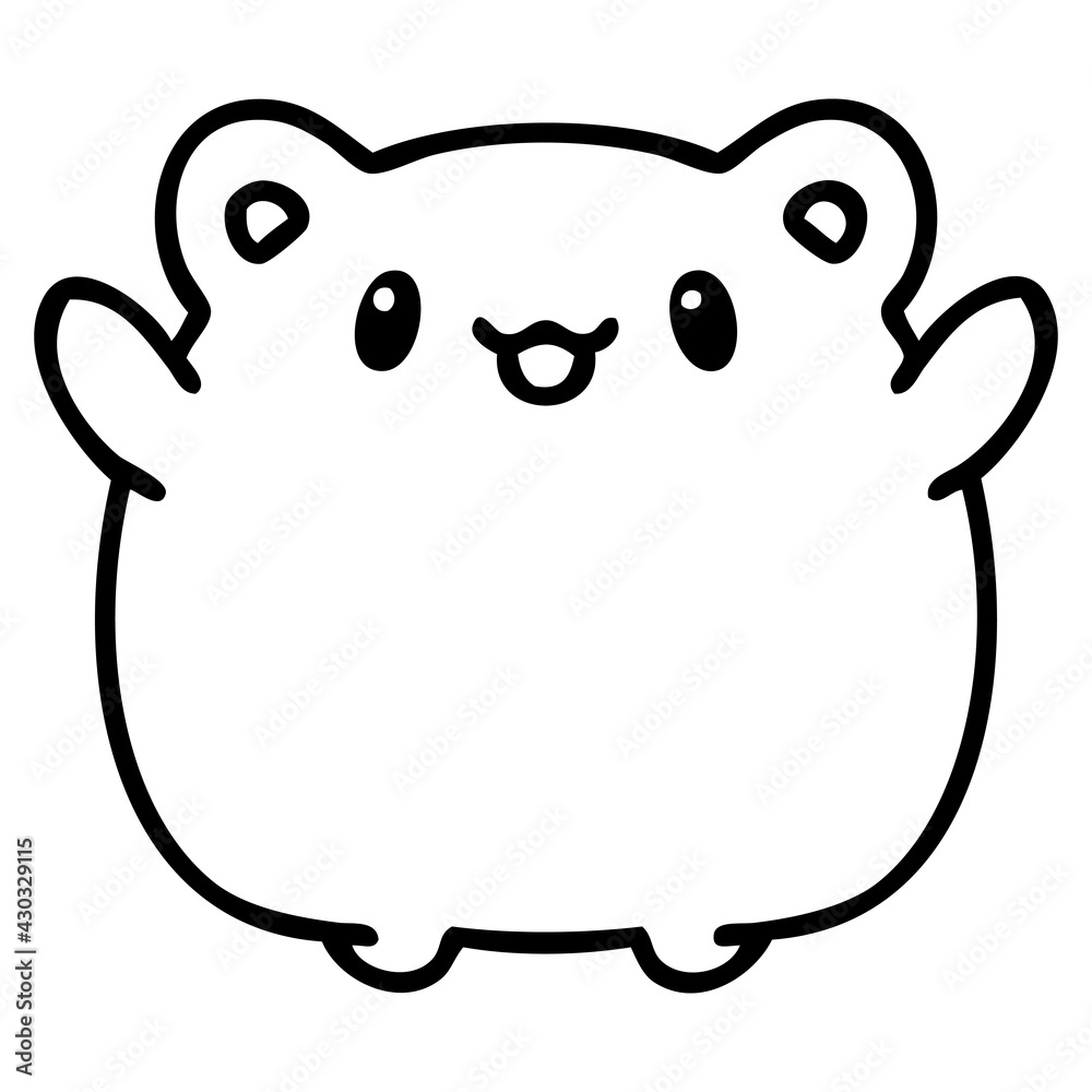 cute cartoon hamster Stock Vector | Adobe Stock