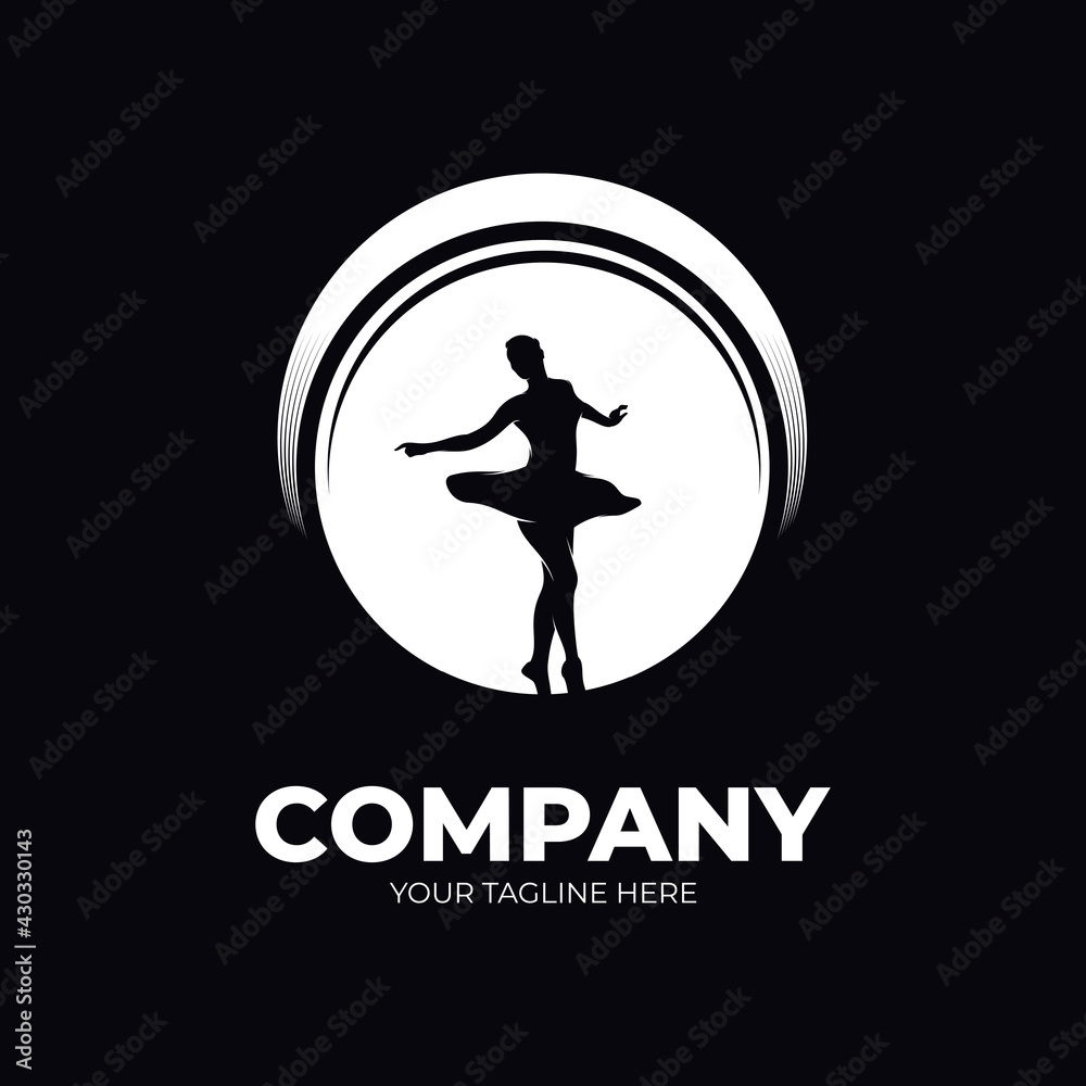 Dance Ballet Logo Design Inspiration Stock Vector | Adobe Stock