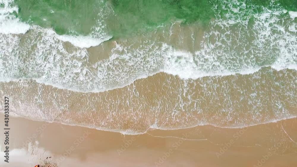Nature video 4K Aerial view of drone. Scene of top view beach and ...