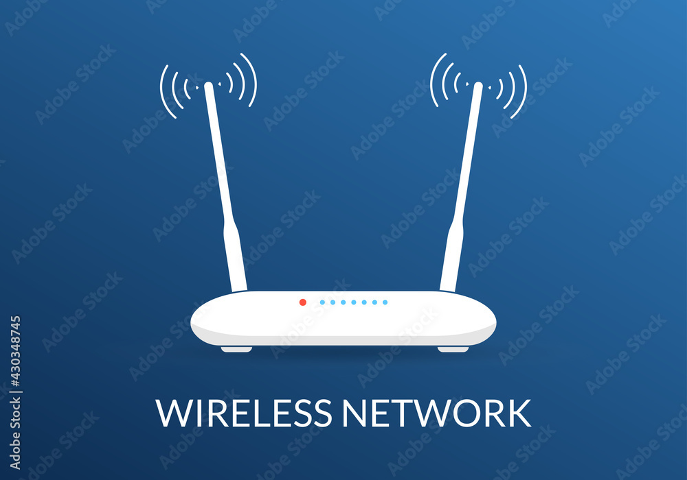 Router icon. Wifi or wireless network. Modern internet access concept ...