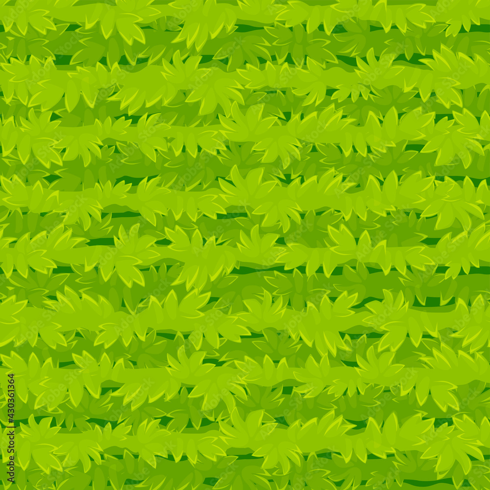 Seamless texture cartoon grass, green plants pattern for wallpaper ...
