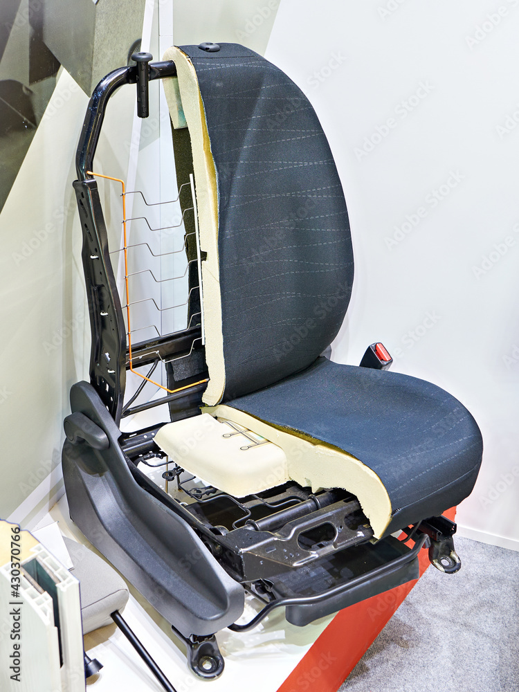 Car seat cross section at exhibition in store Stock Photo | Adobe Stock