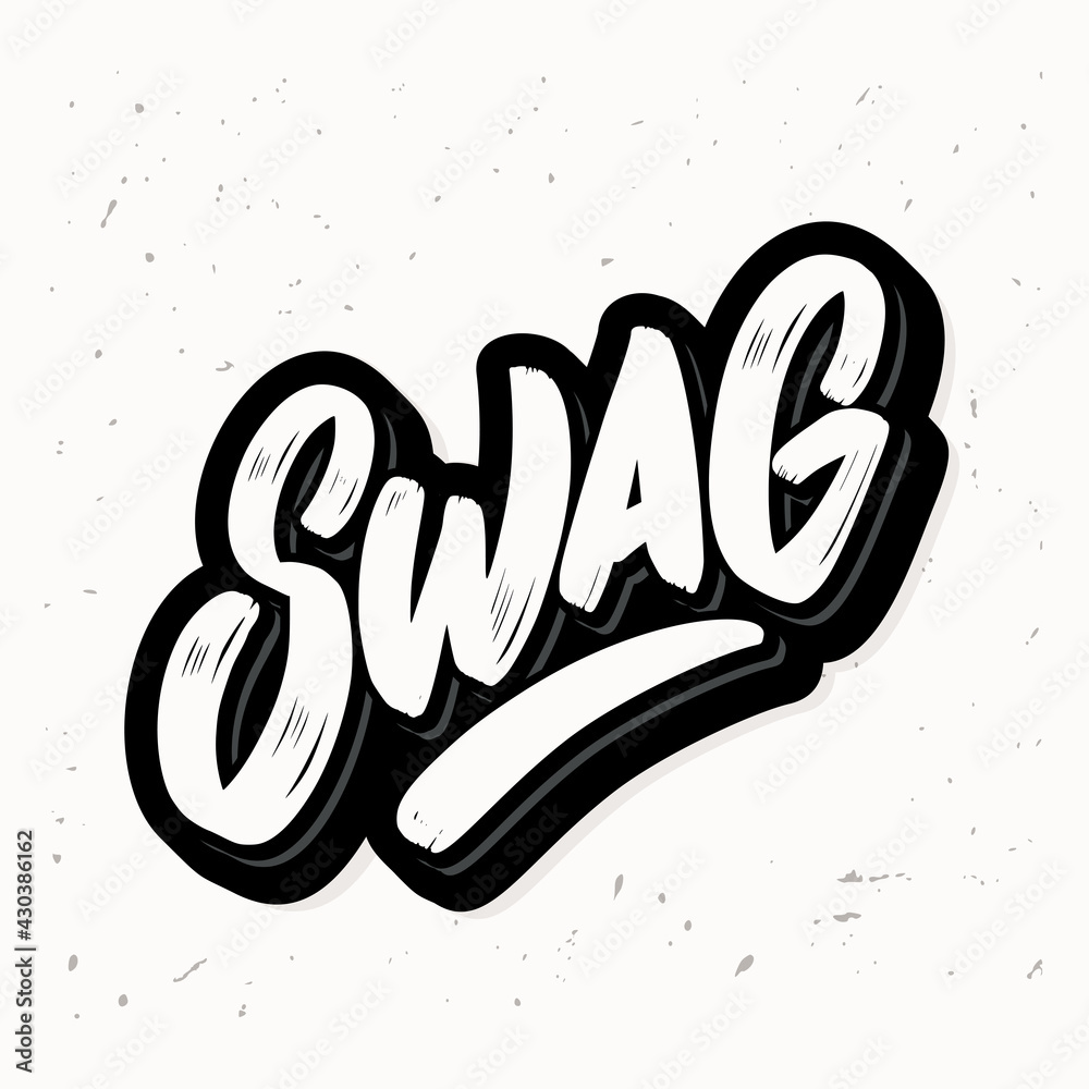 SWAG. Vector handwritten lettering. Stock Vector | Adobe Stock