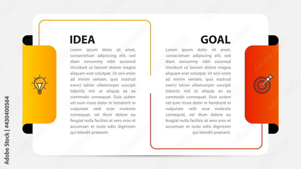 Infographic design template. Creative concept with 2 steps Stock Vector ...