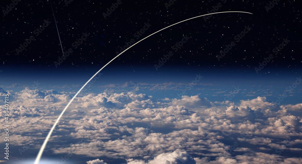 Long Exposure Night Time Rocket Launch - Planet Earth with a ...