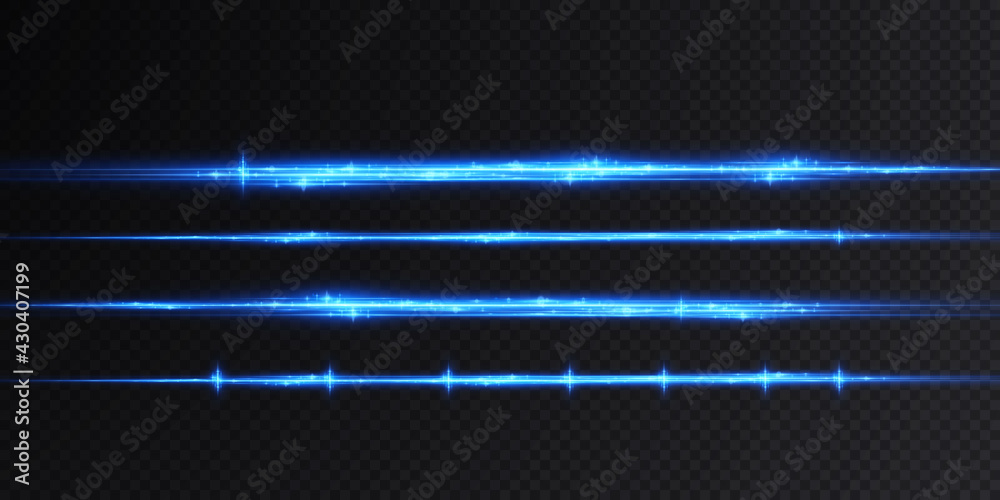 Introducing the effects of vector neon light sets. Glowing blue ...