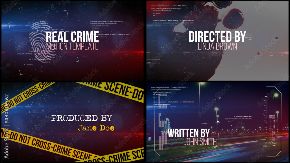 Real Crime Police Titles Stock 템플릿 | Adobe Stock