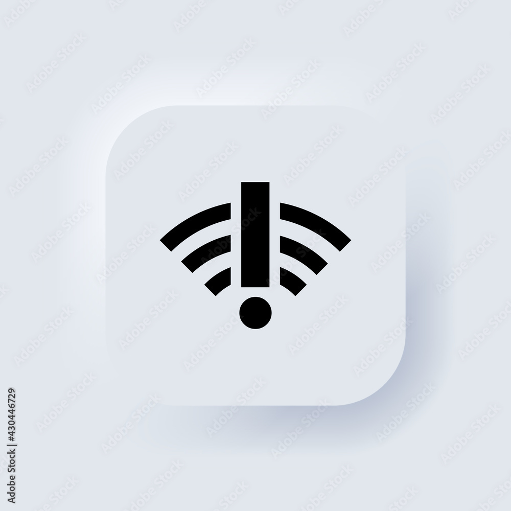 No internet connection icon. Weak, no signal, bad antenna sign. Bad ...