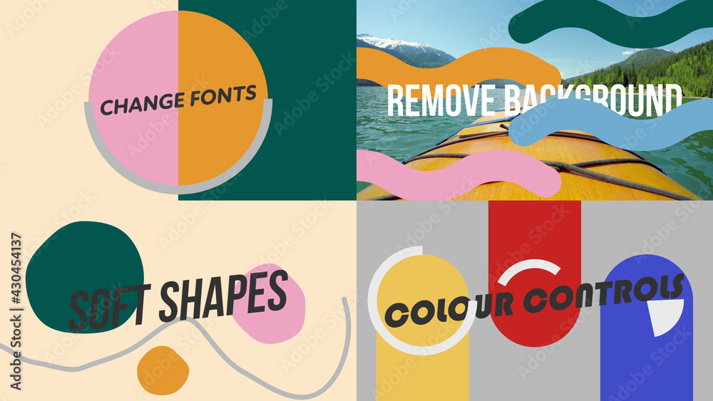 Modern Soft Shapes Titles Stock Template | Adobe Stock