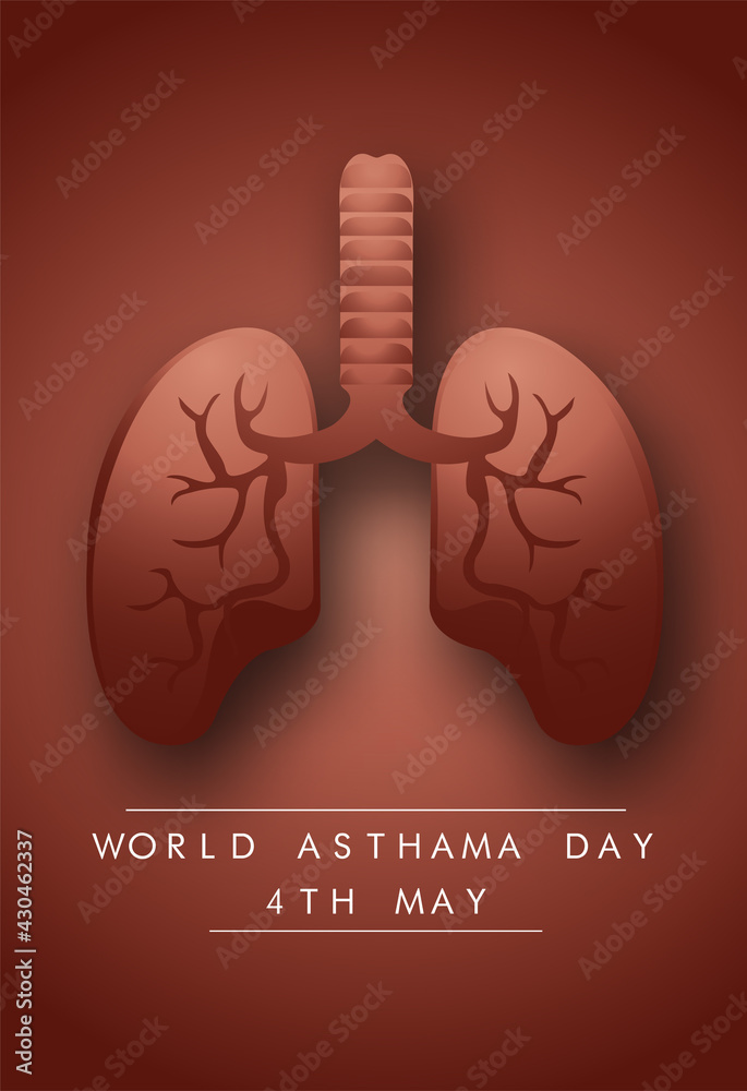 Vector illustration of a Background for World Asthma Day. awareness ...
