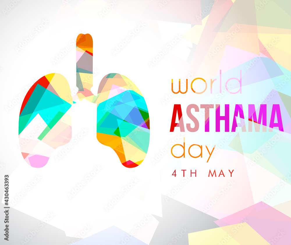 Vector illustration of a Background for World Asthma Day. awareness ...