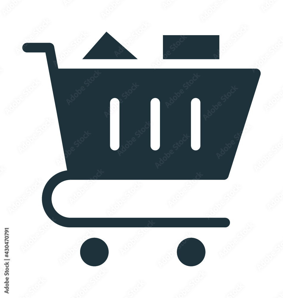 Trolley Vector Icon Stock Vector | Adobe Stock
