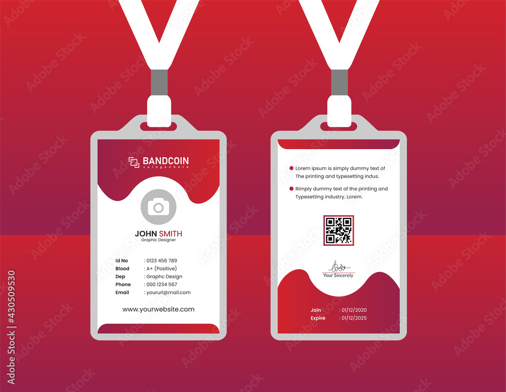 Poster corporate id card design, office id card design, agency id card ...