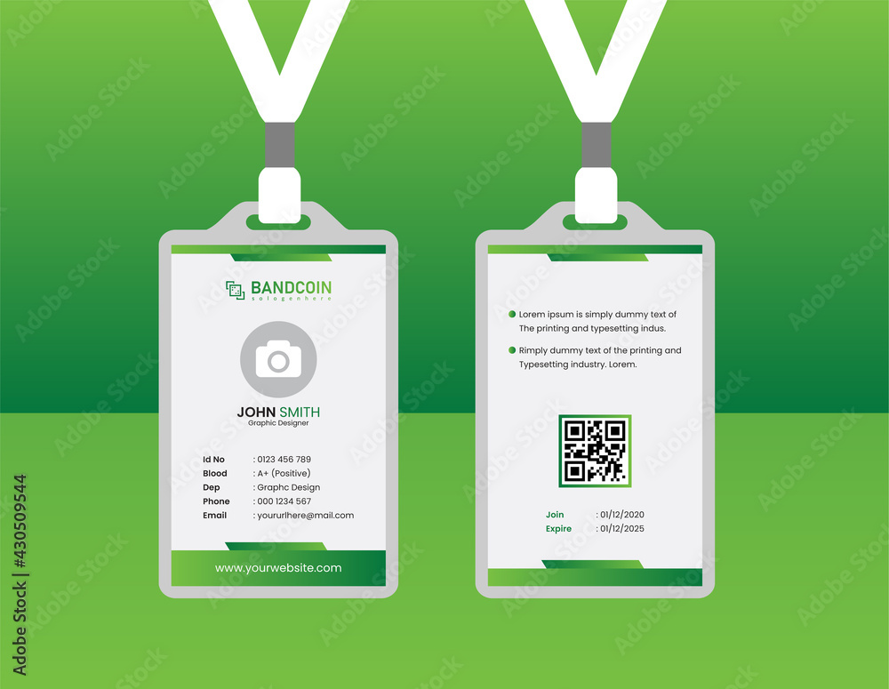 corporate id card design, office id card design, agency id card design ...