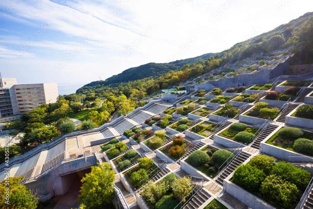 Hundred Step Garden at Awaji Yumebutai, Awaji island, Hyogo prefecture ...