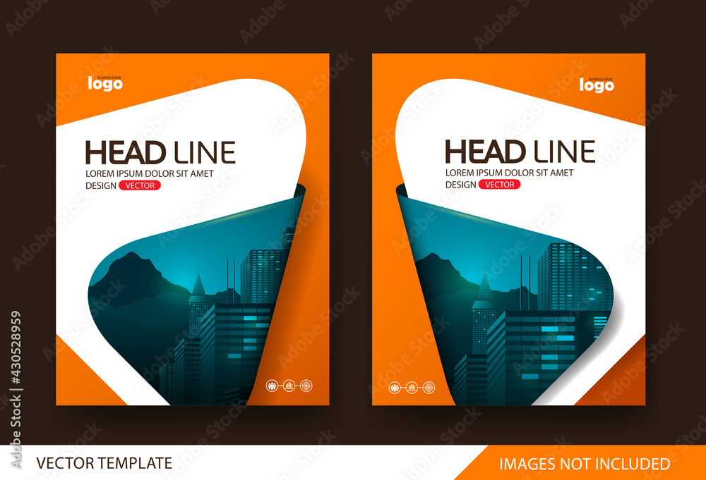 Corporate book cover design Layout template Stock Vector | Adobe Stock