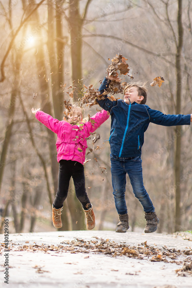 Cute little children playing together. Preschooler boy and girl. Best ...