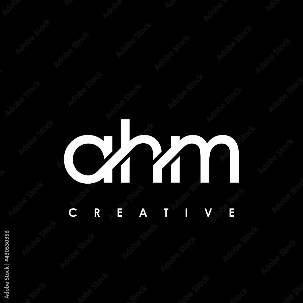 Poster AHM Letter Initial Logo Design Template Vector Illustratio ...