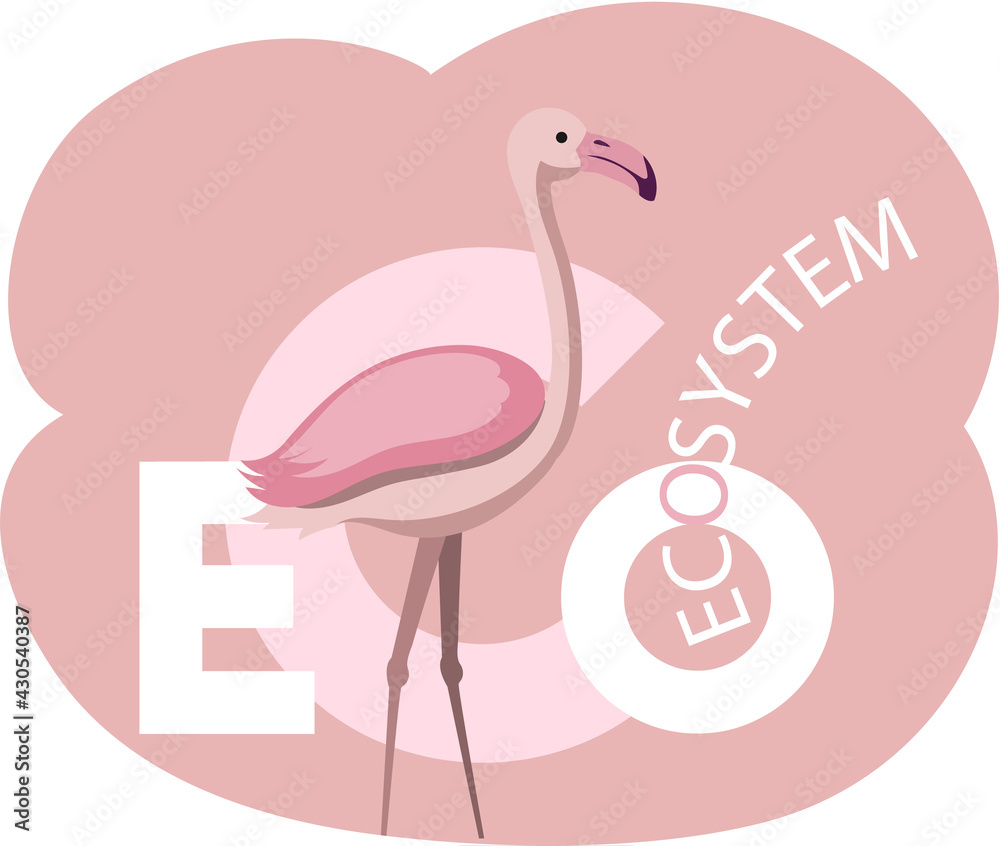 Eco lettering with highlighted letter eco. Caring for ecology and ...