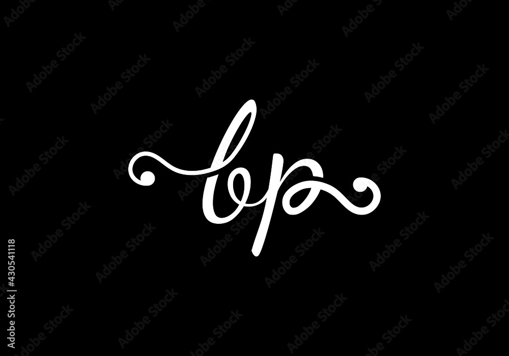 Initial Letter bp logo design templet. art and illustration. Sign and ...