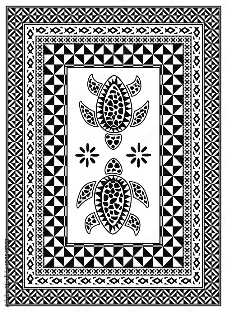 Pattern inspired by Fiji and Pacific Islands traditional design ...