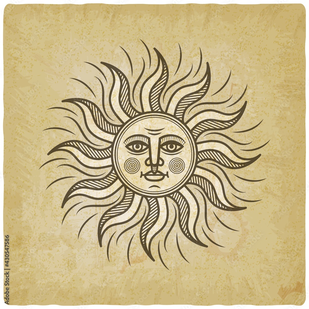 Vintage Sun Face