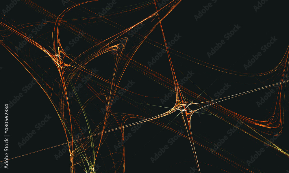 Copper color messy mysterious cobweb or tangled threads or viscous glue ...