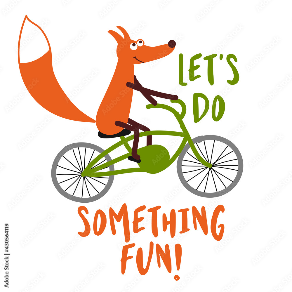 Let's do something fun - Hand drawn vector illustration with cute ...