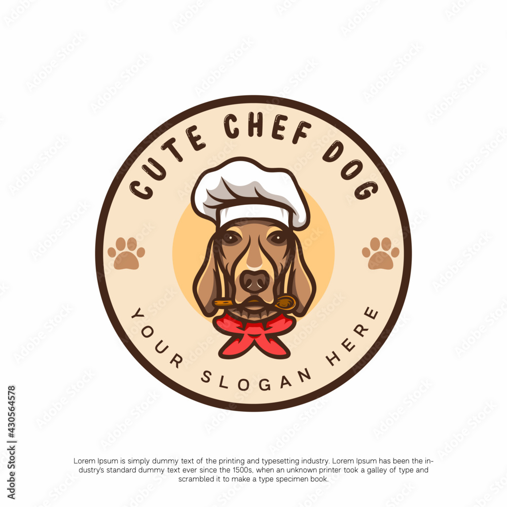Vetor de CHEF DOG LOGO do Stock | Adobe Stock