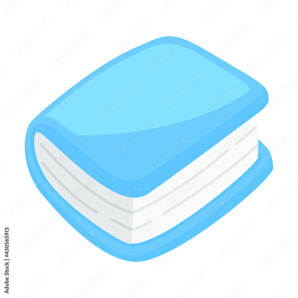 Book Blue Closed Sign Emoji Icon Illustration. Education Vector Symbol ...