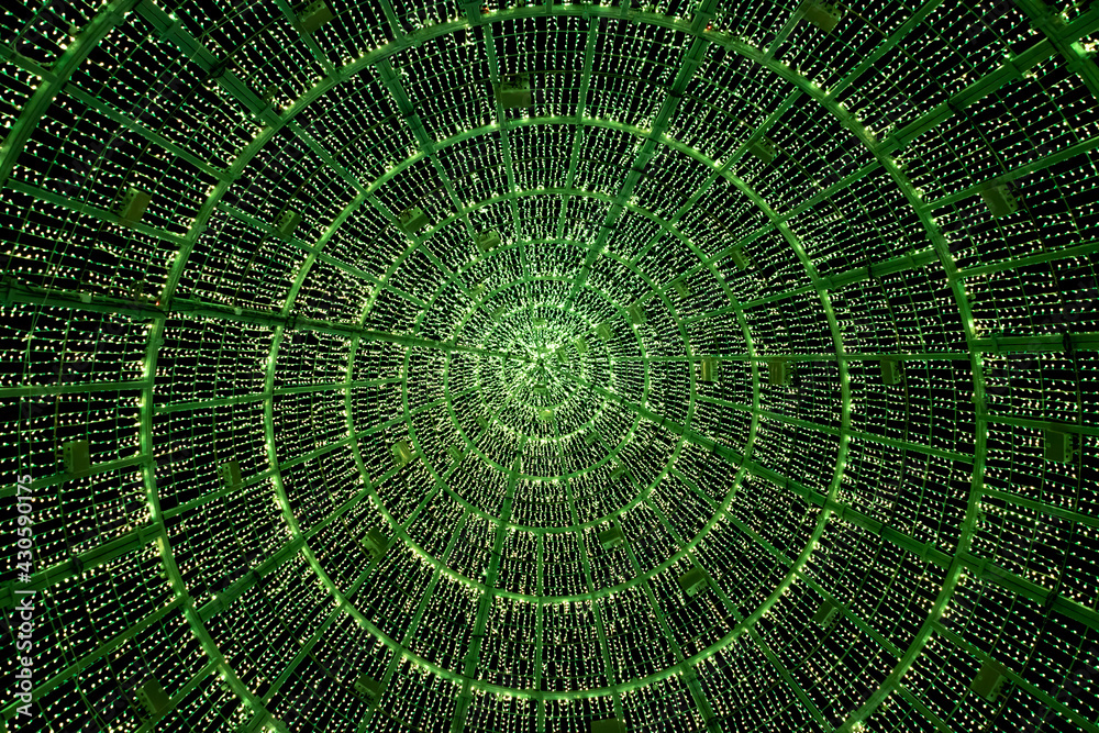 Tunel de luces Stock Photo | Adobe Stock