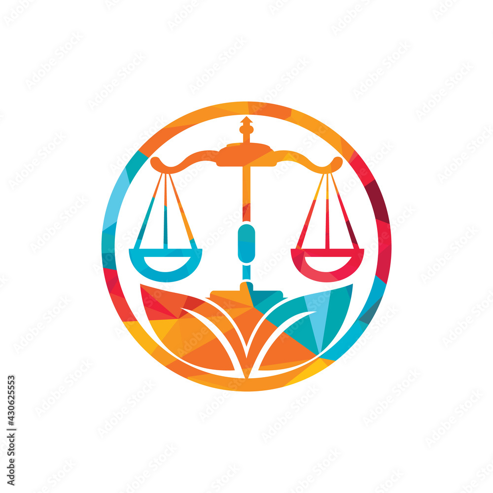 Nature Law Firm Logo design template. Green Scales logo concept. Stock ...